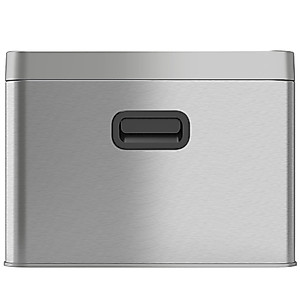 iTouchless 5.3 Gallon Dual Compartment Slim Open Top Waste Bin for Trash Can & Recycle Container, 20 Liter Stainless Steel Wastebasket