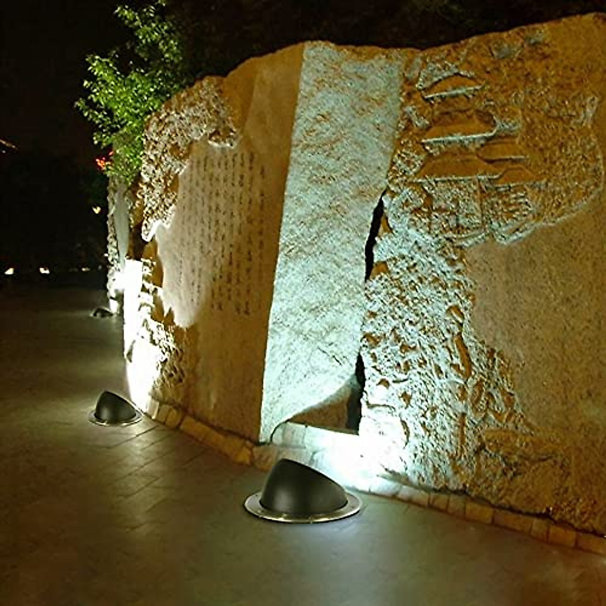 KMYX Powered Floor Lights Aluminum Outdoor Waterproof IP65 Ground Lights Stairs Steps Disk Lights Patio Fences Pathway Lights Garden Lawn Lamp Yard Lights