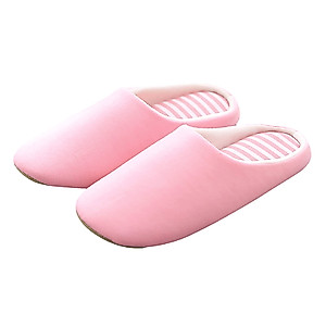Aniywn Unisex Men's and Women's House Slippers Indoor Memory Foam Cotton-Blend Autumn Winter Anti-Slip Bedroom Home Slippers