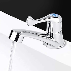 Joyzan Basin Water Tap, Bathroom Faucet Single Lever Single Handle ABS Single Cold Faucet Sink Water Tap for Bathroom Kitchen Rest Room Bathtub(Fishtail G1/2)