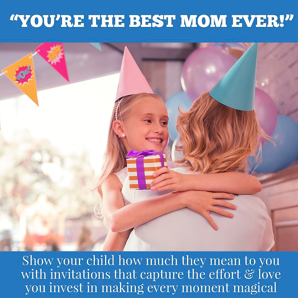 Bubble Birthday Party Invitations, 20 5x7 Fill In Cards with Twenty White Envelopes by AmandaCreation…