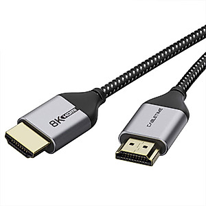 Cabletime 8K HDMI Ultra HD High Speed 60Hz 4K@144Hz and HDR Support 48Gbps Cable Compatible with Apple TV Roku Netflix PS4 Pro Wii Xbox One X Samsung Sony LG (1M/3.3FT)