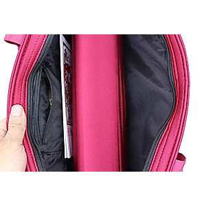 Mose Cafolo American Mahjong Game Set, Pinky Red Carrying Bag,166 Premium White Tiles,4 Color Racks/Pushers,100 Chips,1 Wind Indicator,Western Mahjong Tiles Set,Complete Ma Jong Set