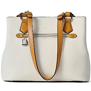 BOSTANTEN Leather Handbags Satchel Bags for Women Designer Shoulder Purses Top Handle Crossbody Bags