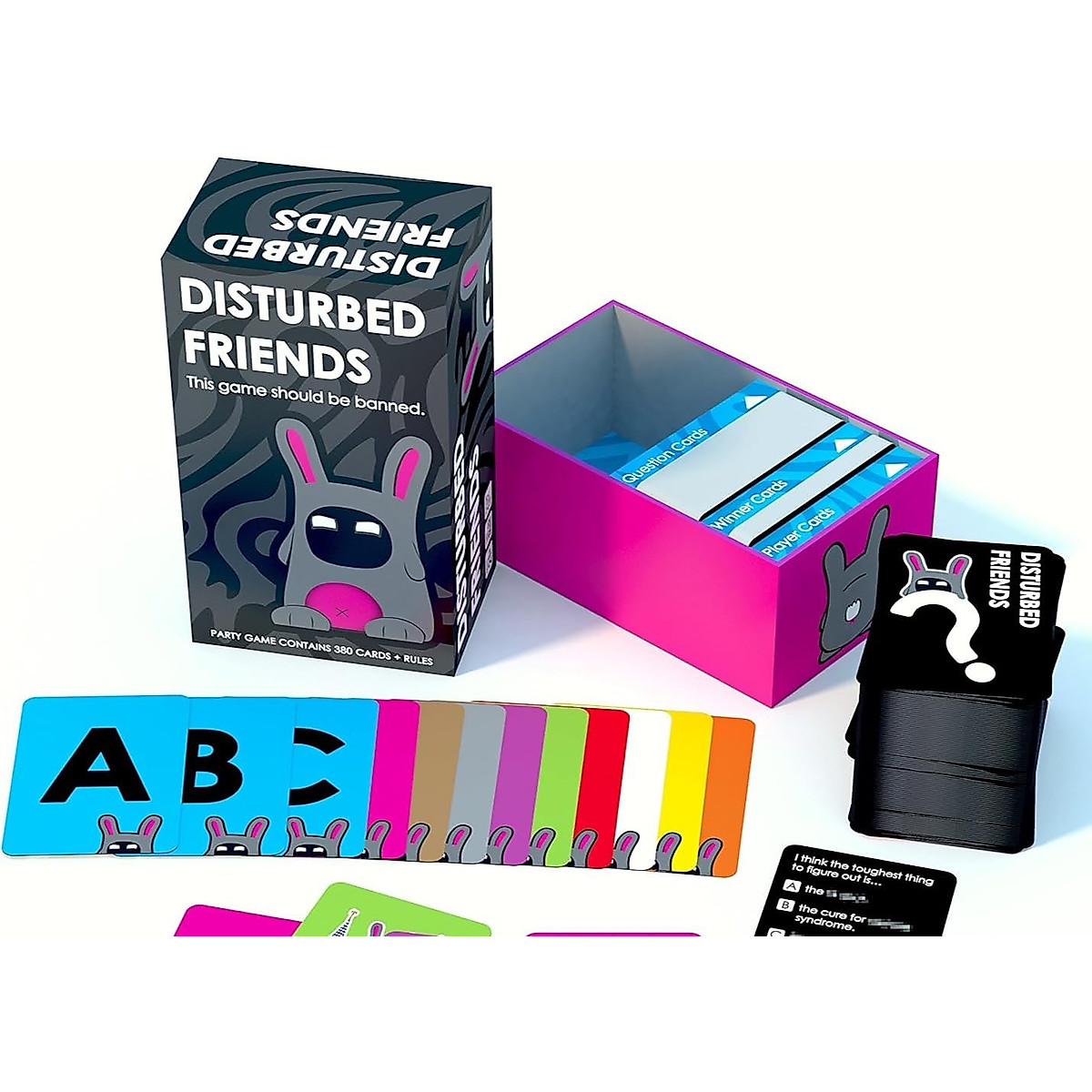 Disturbed Friends Party Game - Find Out Who Your Friends are! Hilarious Card Game for Adults, Friends, Family, College Students, Fun Parties and Board Games Night with Your Group