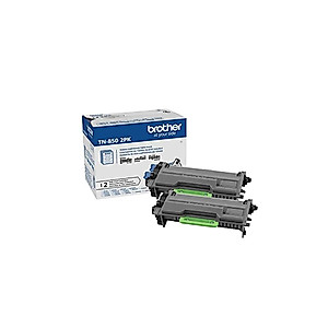 Brother TN-850 DCP-L5500 L5600 L5650 HL-L5000D L5100 L5200 L5200 Toner Cartridge (Black) in Retail Packaging - 2 Pack