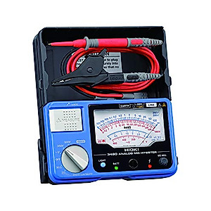 Hioki 3490 Analog Megohm HiTester, 4000 Megohms Resistance, 250V, 500V, 1000V DC Test Voltage