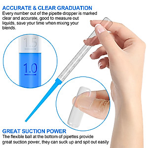 ReliMedPro 100 PCS 3ML Dropper Pipettes Essential Oil Transfer, Disposable Plastic Eye Dropper for Science Experiments, Crafting, Makeup Tool, 3ml-Improved