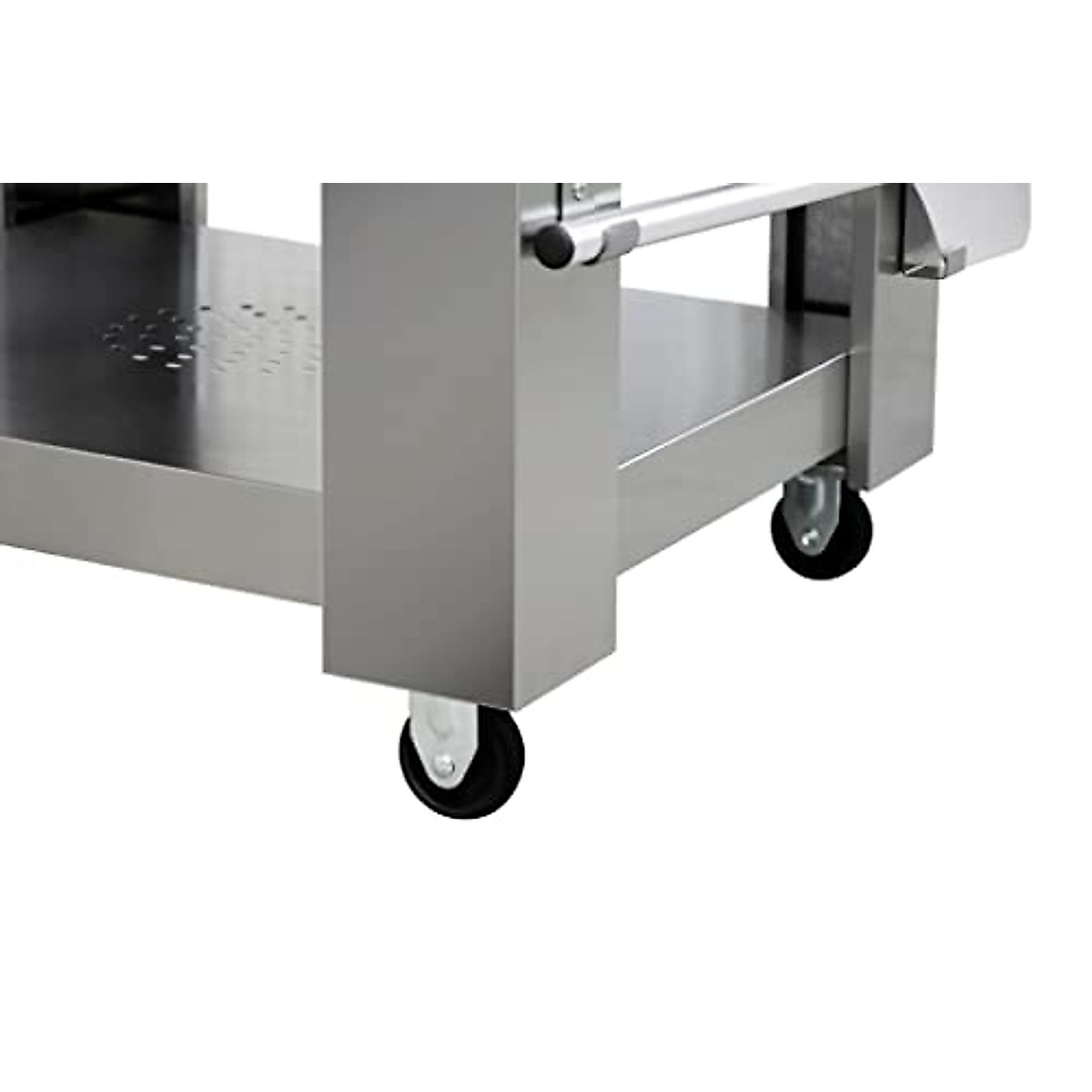 MCP-Distributions 32.5'' Outdoor Propane or Wood Fired Silver Stainless Steel Artisan Pizza Oven or Grill with Waterproof Cover, Pizza Peel