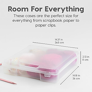 IRIS USA Iris Portable Scrapbook 12" x 12" Paper, 1 Pack, Case clear