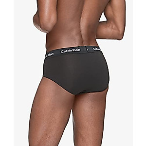 Calvin Klein Men's Cotton Stretch 5-Pack Hip Brief, 5 Black, L