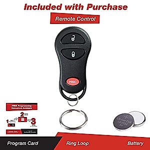 KeylessOption Keyless Entry Remote Control Car Key Fob Replacement for GQ43VT17T, 04686481