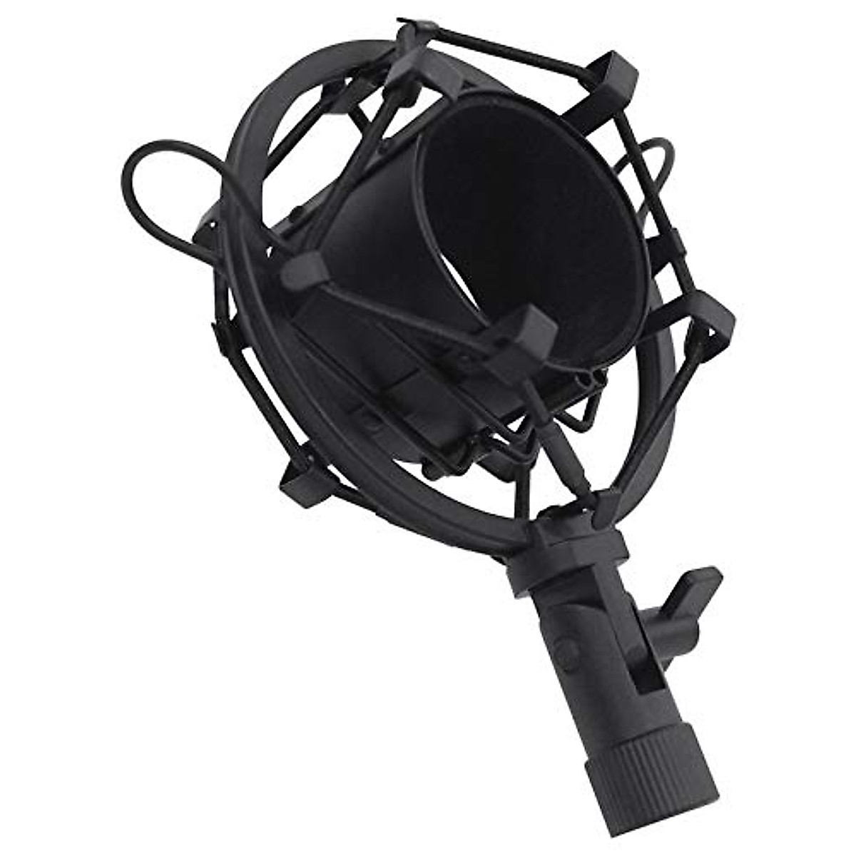 Rockville RCM02 Pro Studio Recording Condenser Microphone Mic+Metal Shock Mount, Black
