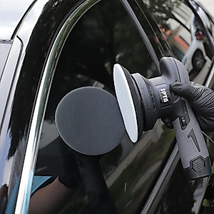 Glass Polishing Pad, SPTA 5 Pcs 5''(125mm)Car Glass Polishing Discs Microfiber Polishing Buffing Pad, Glass Scratch Removal Kit for Correct Damaged Window Cleaning Glass, Removing Stubborn Waterspots