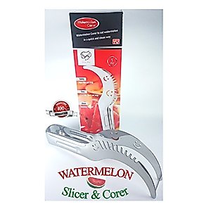 As Seen On TV Watermelon Slicer & Corer by Divine Chef | Satisfaction Gaurantee! | Cut Watermelons quickly, and easily without the mess