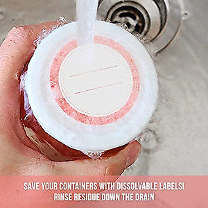 MESS Dissolvable Canning Labels for Jars – 200 Dissolvable Mason Jar Labels - Dissolvable Food Labels for Containers - Jam Homemade Canning Jar Labels Stickers - Removable Mason Jar Labels 2" Granite