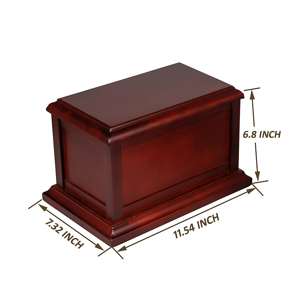 Cherry Solid Wooden Urns for Adult Male, Cremation Urns Eco-Friendly Wooden Casket Urn for Human Ashes Adult Female, Wood Keepsake Memorial Urns