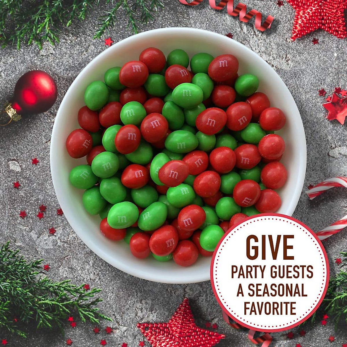 M&M'S Holiday Peanut Milk Chocolate Christmas Candy, Party Size, 38 oz Resealable Bag