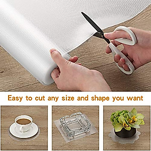 BAKHUK Shelf Liner for Kitchen Cabinets, Non Adhesive Drawer Liner, 12 Inch x 25 FT(300 Inch) Double Sided Non-Slip Cabinet Liner, Washable Refrigerator Mats for Pantry Cabinet, Storage and Desks