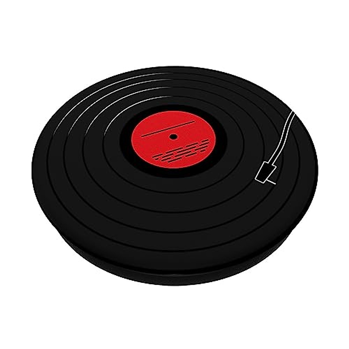 Retro Vinyl Album Record Player LP Art Red Design PopSockets Swappable PopGrip