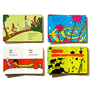 The Little Blue Boxed Set of 4 Bright and Early Board Books: Hop on Pop; Oh, the Thinks You Can Think!; Ten Apples Up On Top!; The Shape of Me and Other Stuff (Bright & Early Board Books)