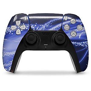 WraptorSkinz Skin Wrap compatible with Sony PS5 DualSense Controller Mystic Vortex Blue (CONTROLLER NOT INCLUDED)