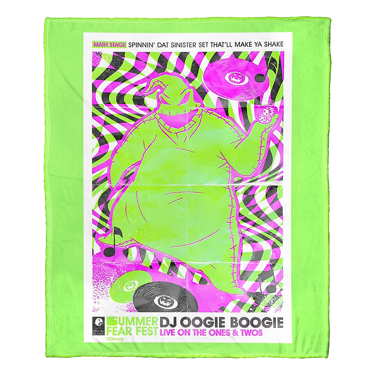 Northwest Nightmare Before Christmas Silk Touch Throw Blanket, 50" x 60", DJ Oogie Boogie