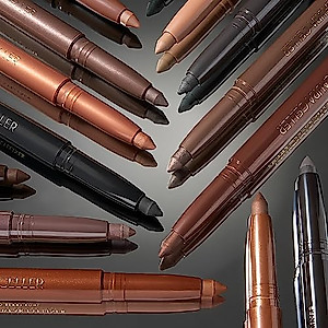 LAURA GELLER NEW YORK Kajal Longwear Kohl Eyeliner Pencil - Smoky Taupe Kohl - Caffeine and Vitamin E - Smooth & Blendable Liner - Built-In Sharpener