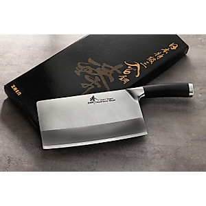 ZHEN Japanese VG-10 3-Layer forged High Carbon Stainless Steel Large Slicer Chopping chef Butcher Knife 8-inch, TPR handle