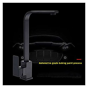360 Degree Rotation Matte Black Kitchen Faucets Deck Mounted Hot and Cold Water Mixer Spout Single Handle Water Taps ( Color : Brushed Nickel )
