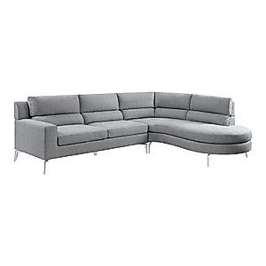 Lexicon Bonita Upholstered Sectional in Gray