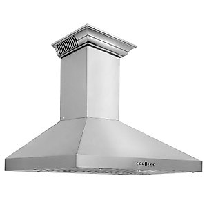 ZLINE 30 in. Convertible Vent Wall Mount Range Hood in Stainless Steel with Crown Molding (KL3CRN-30)