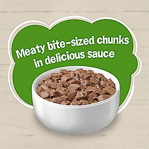 Friskies Pack of 12 CANS Farm Favorites Meaty Bits Chicken and Whitefish & Spinach in Gravy (12-5.5 OZ) Cans