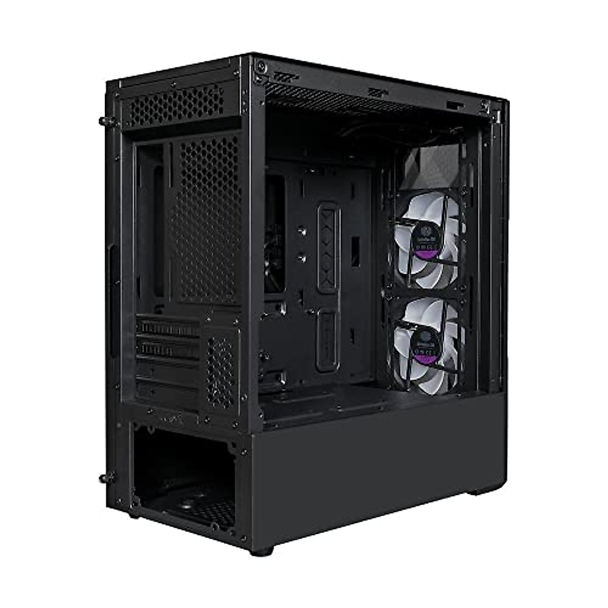 Cooler Master TD300 Mesh White Micro-ATX Tower with Polygonal Mesh Front ana Removable Top Panel, ARGB/PWM Hub Tempered Glass, Dual Sickleflow PWM ARGB Lighting Fans