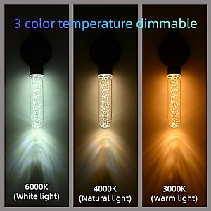 EGARNGY Motion Sensor Night Lights Indoor with Powerful Magnetic, 3 Colors/Acrylic Bubble Crystal Wall Sconce, Rechargeable Battery LED Wall Lights for Hallway/Stairway/Bedroom/Bathroom (1Pcs)