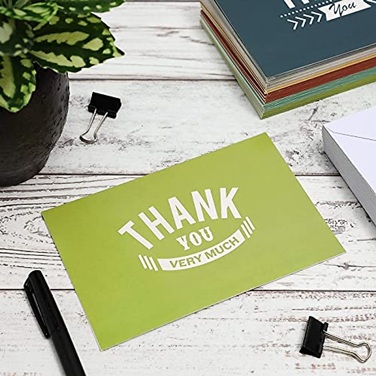 Best Paper Greetings 48 Pack Masculine Thank You Cards for Men with Envelopes for Work, Business, 6 Retro Designs, Blank Inside (4 x 6 In)