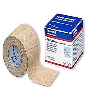 BSN Medical 20184 Tensoplast Elastic Athletic Tape, Provides Medium Support or Compression with High Adhesive Properties, Water Repellent and Air Permeable, Tan, 2" x 5 yard, Roll