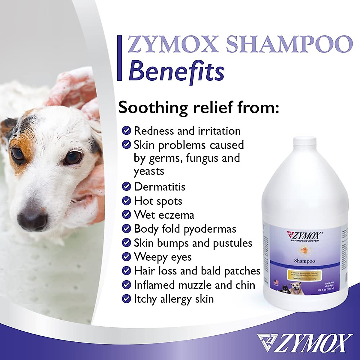 Zymox Anti-Itch Shampoo for Dogs and Cats, 1 gal