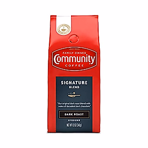 Community Coffee Premium Ground Coffee, Signature Blend, Dark Roast, 12 Ounce