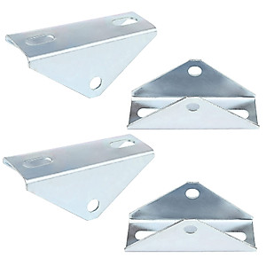 4Pcs Adjustable Solar Panel Tilt Mounting Brackets Fit 1/2" Bolt in 1-5/8" Strut Channel Connector for Roof Panels, Roof Rack Mounting Brackets, RV Camper, Boat, Wall, Gird Roof Installation