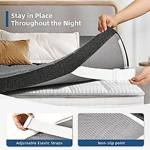 DWVO 3 Inch Memory Foam Mattress Topper Twin - Cooling Gel Memory Foam with Removable & Washable Cover - Mattress Pads for Pressure Relief Back Pain/Sofa/RV/Camper-CertiPur Certified