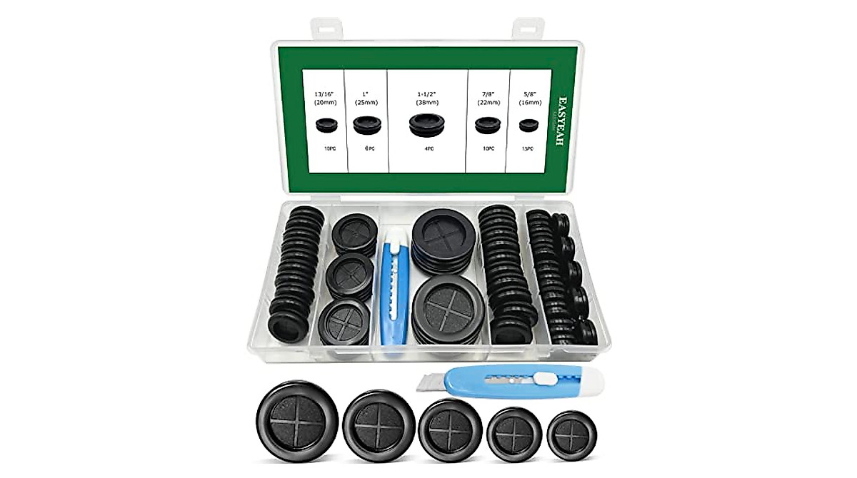 45 PCS Rubber Grommet Kit for Wiring & Home Use