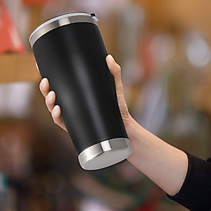 DOMICARE 30 oz Tumbler with Lid and Straw, Stainless Steel Tumblers Bulk, Insulated Vacuum Double Wall Coffee Travel Mug, Powder Coated Tumbler, Black 8 Pack