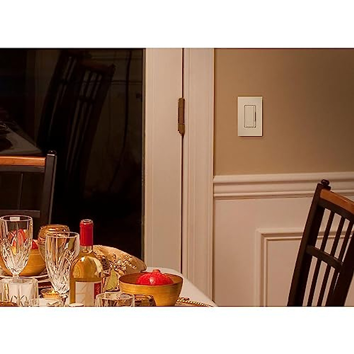 Lutron Maestro LED+ Dimmer Switch for Dimmable LED, Halogen and Incandescent Bulbs with Stainless Steel Wallplate, 150W/Single-Pole or Multi-Location, Midnight