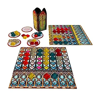 Azul Stained Glass of Sintra Board Game EXPANSION - Craft Colorful Window Panes. Tile-Placement Strategy Game for Kids and Adults, Ages 8+, 2-4 Players, 30-45 Minute Playtime, Made by Plan B Games
