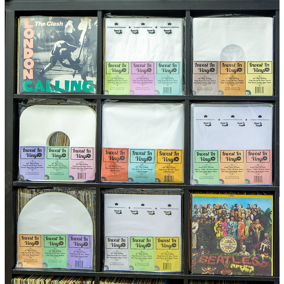 100 LP Sleeves Combo Pack (50 3 mil Outer & 50 Master Inner Sleeves) 33 RPM 12" Vinyl Record Sleeves Provide Your LP Collection with The Proper Protection - Invest In Vinyl