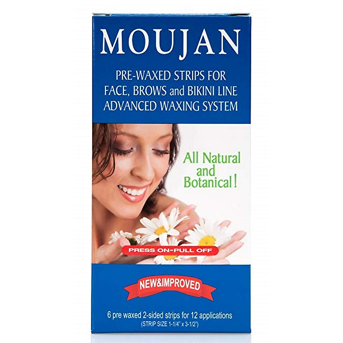 MOUJAN Pre-Waxed Strips for Face [ 3 Pack ]