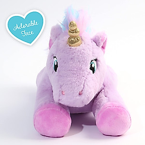 BenBen Unicorn Stuffed Animal 7", Small Purple Unicorn Plush, Soft Cute Unicorn Toy Gifts for Baby Girls Kids