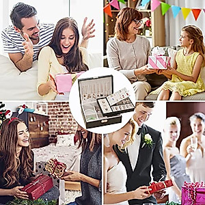 wudianbanCC Jewelry Organizer Box for Women Girls,Large Capacity,PU Leather Organizer Holder Boxes with Lock,2 Layers Removable Display Storage Travel Case for Women Girls Wife Ideal Gift(Black)