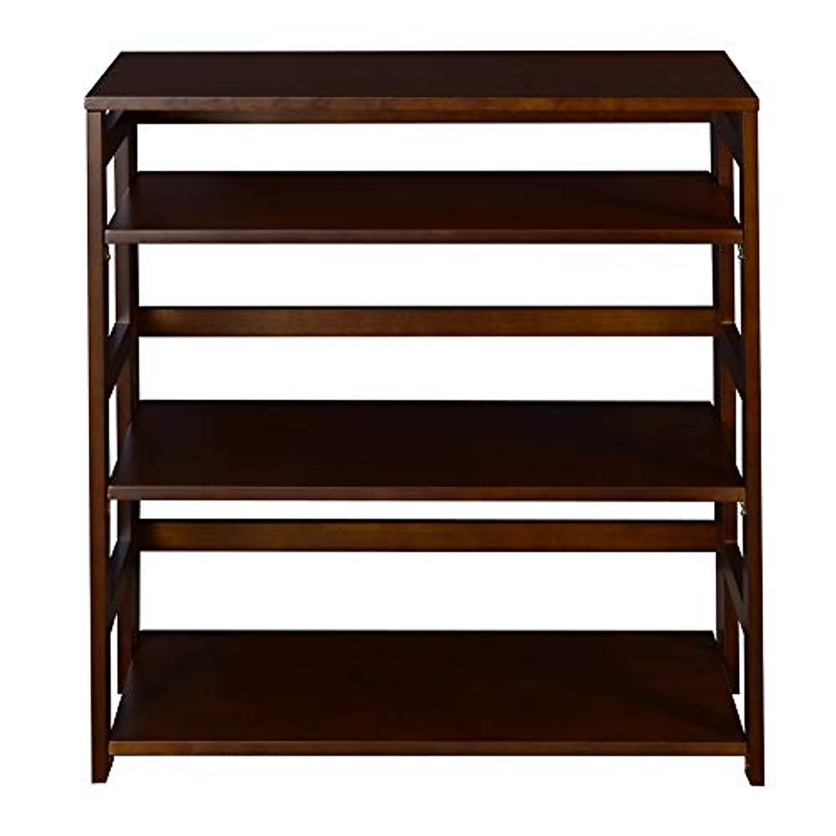 Regency Flip Flop 34-inch High Folding Bookcase- Mocha Walnut